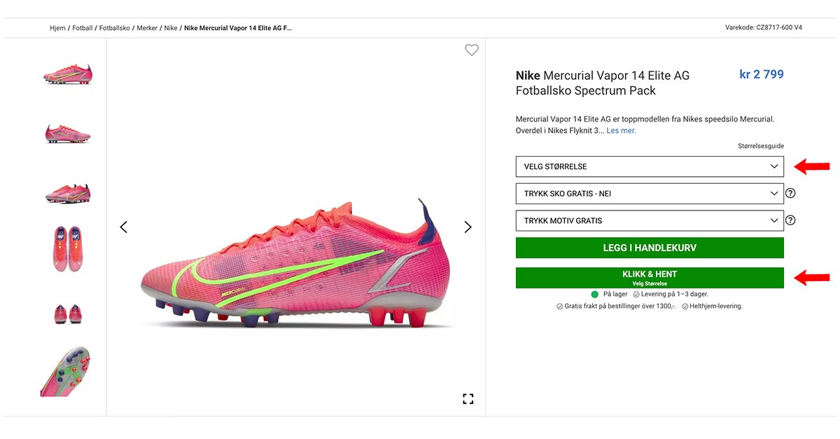 Slik benytter du Klikk & Hent hos Torshov Sport - Torshov Sport